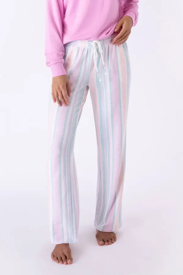 PJ Salvage Baja Babe Striped Wide-leg Pants