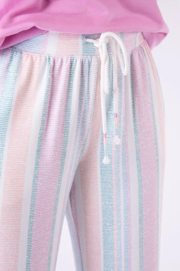 PJ Salvage Baja Babe Striped Wide-leg Pants