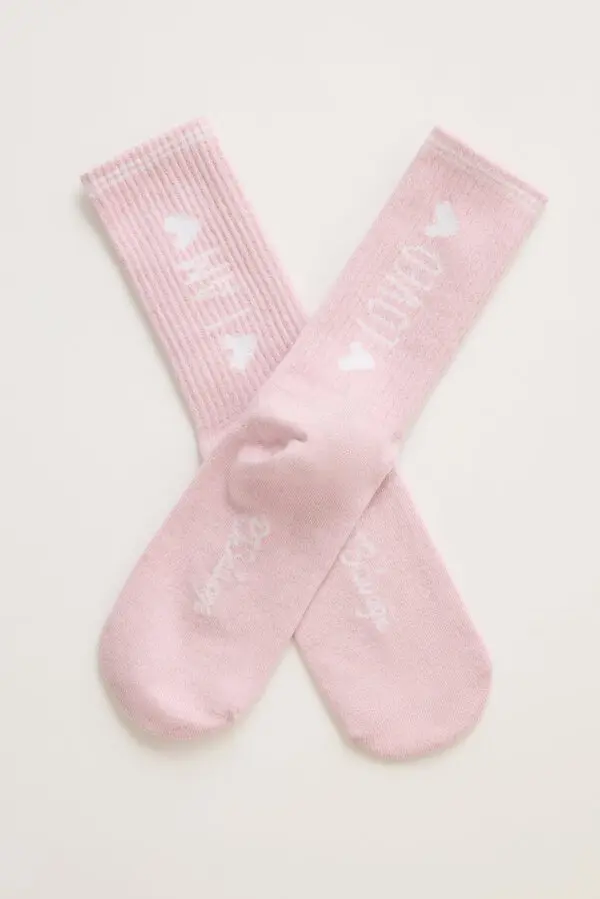 PJ Salvage Loved Ribbed Crew Socks
