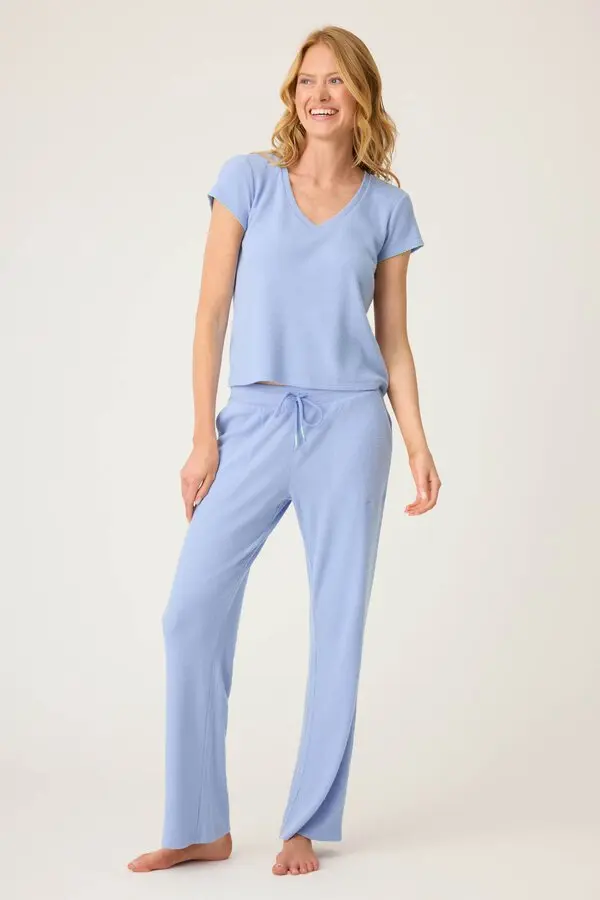 PJ Salvage Baby Peachy Waffle Lounge Pants
