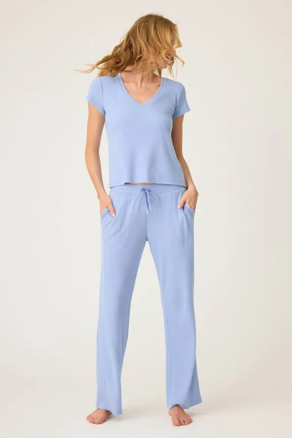PJ Salvage Baby Peachy Waffle Lounge Pants