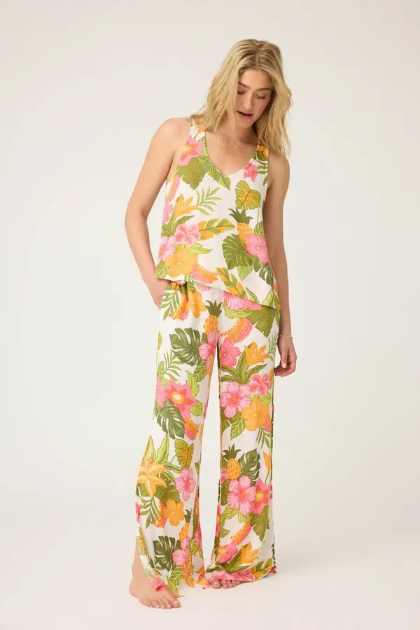 PJ Salvage Copacabana Floral" V-neck Tank Top