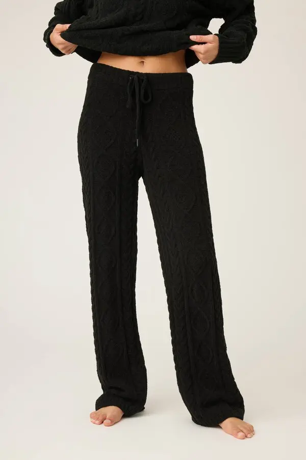 PJ Salvage Chenille Cable Knit Lounge Pants