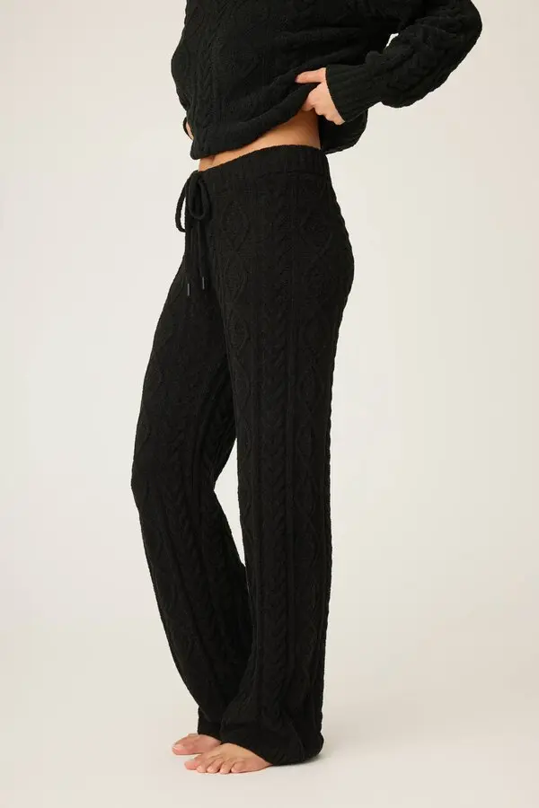 PJ Salvage Chenille Cable Knit Lounge Pants