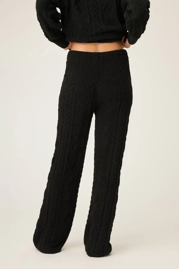 PJ Salvage Chenille Cable Knit Lounge Pants