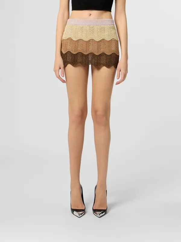 Philipp Plein Knit Mini Skirt - Fuchsia