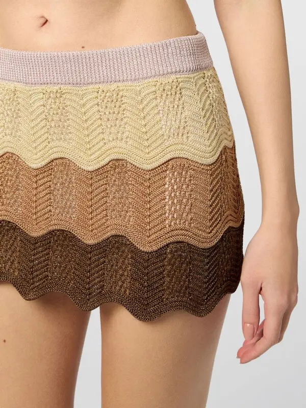 Philipp Plein Jersey Crochet Pencil Mini Skirt - Fuchsia
