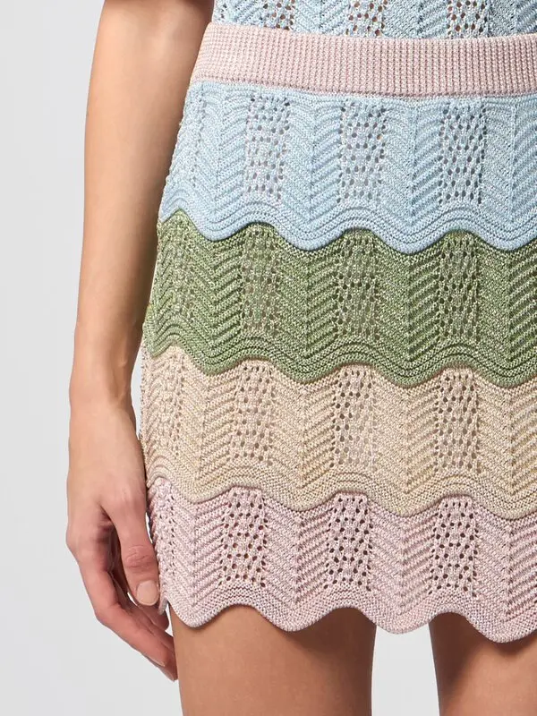 Philipp Plein Knit Mini Skirt - Multicolor