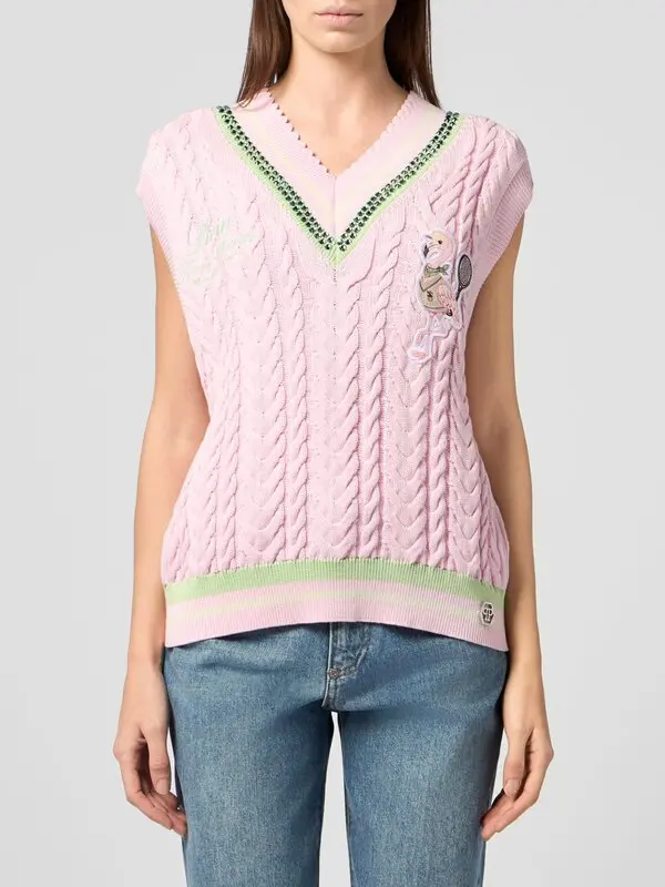 Philipp Plein Tennis Society Vest - Fuchsia