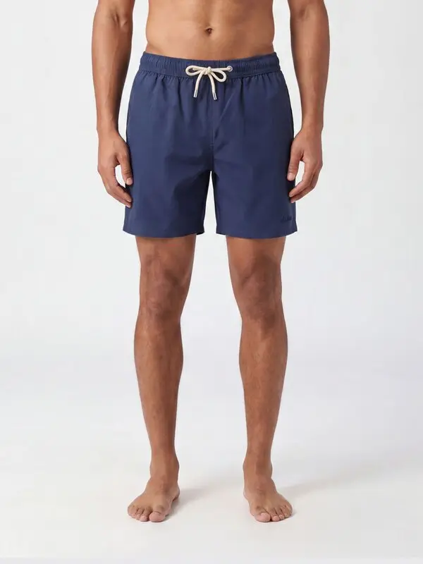 MC2 SAINT BARTH Short Swim Shorts With Elasticated Drawstring Waist - Gnawed Blue