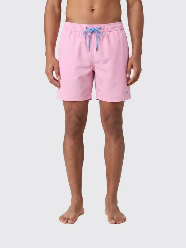 MC2 SAINT BARTH Short Swim Shorts With Elasticated Drawstring Waist - Pink
