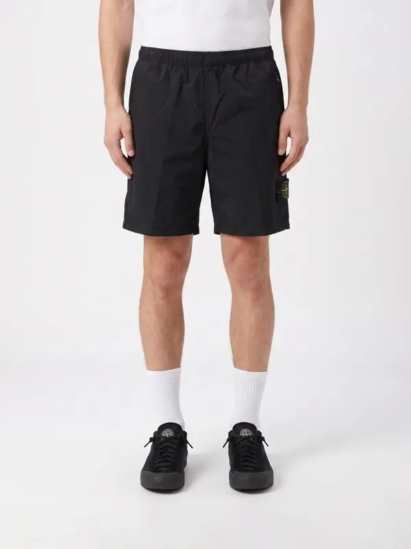 Stone Island Elasticated Waist Shorts - Black