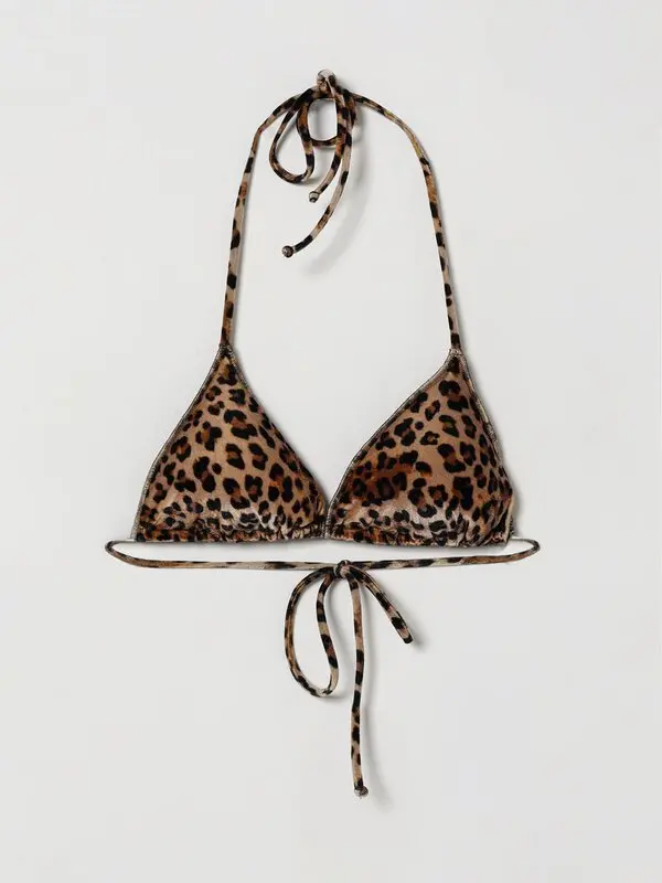 MC2 SAINT BARTH Animalier Print Bikini Top - Pink
