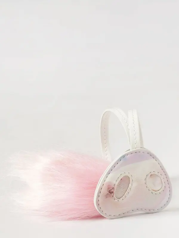 DIESEL® Key Chain With Fur Detail - Pink