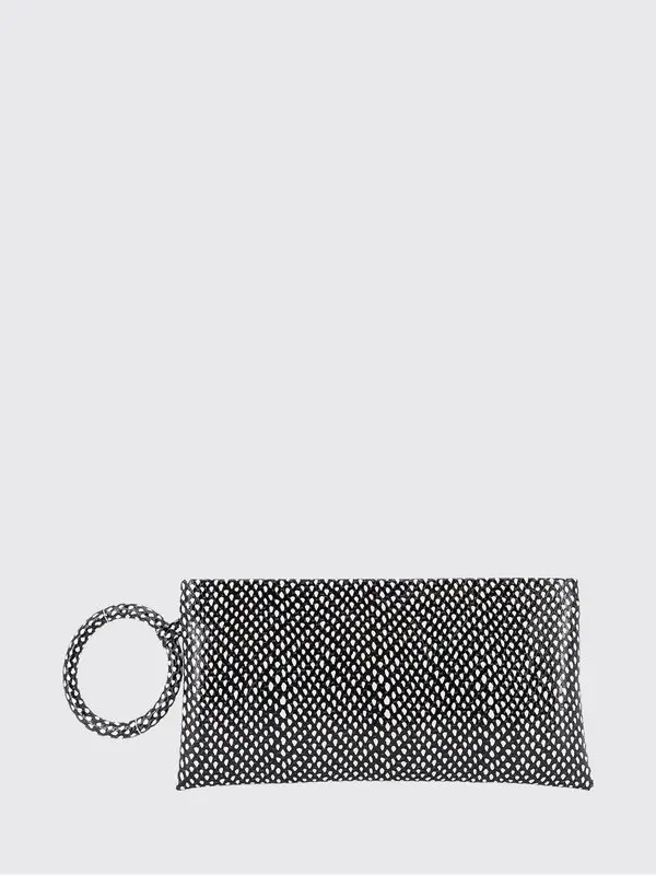 TOM FORD Python-print Calfskin Clutch With Side Handle - Black