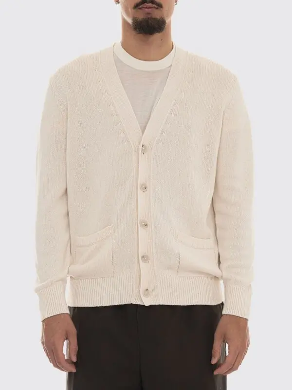 Hugo Cotton Blend Cardigan - Natural
