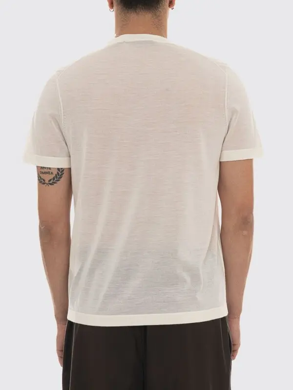 BOSS Crewneck Short-sleeved Jumper In Pure Virgin Wool