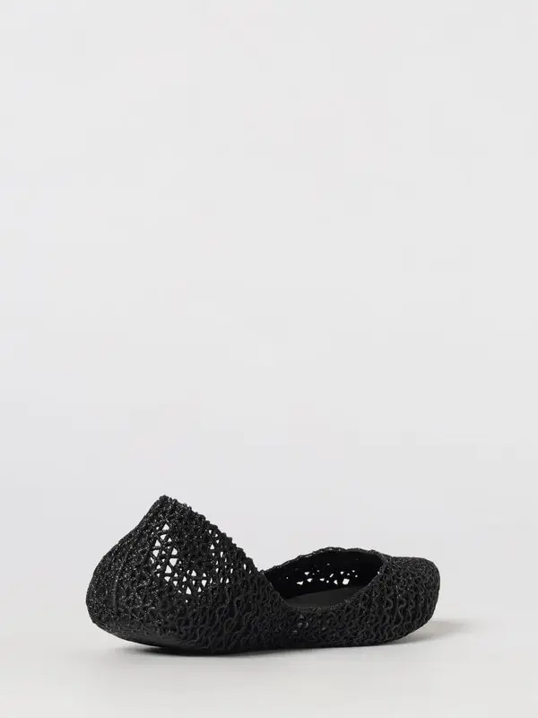 Melissa Campana Perforated Glitter Pvc Ballet Flats - Black