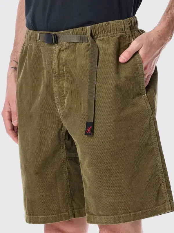 Gramicci Corduroy Shorts With Elasticated Waistband - Green