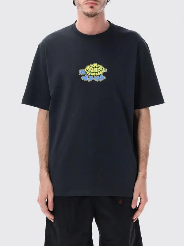 Gramicci Short-sleeved Cotton T-shirt With Wildlife Graphic Print