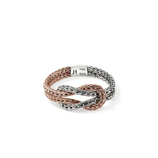 John Hardy Love Knot Ring In Rose Gold And - Sterling Silver