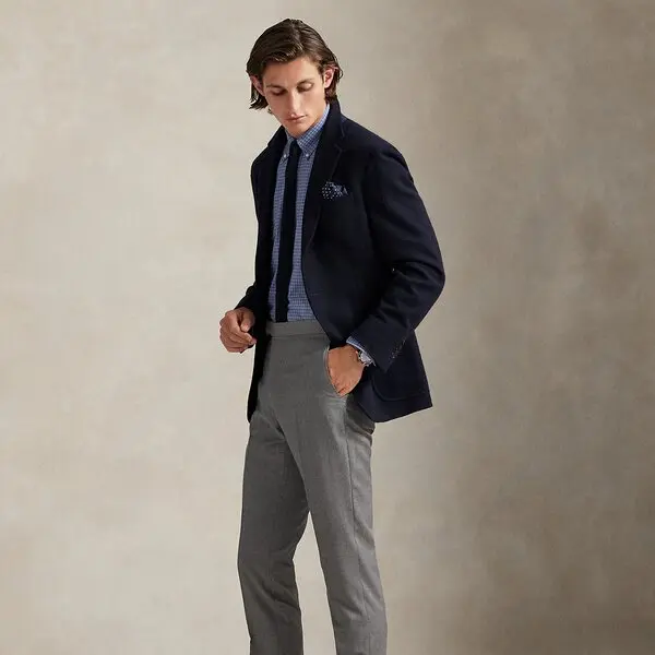 Ralph Lauren Wool Twill Flat-front Trousers