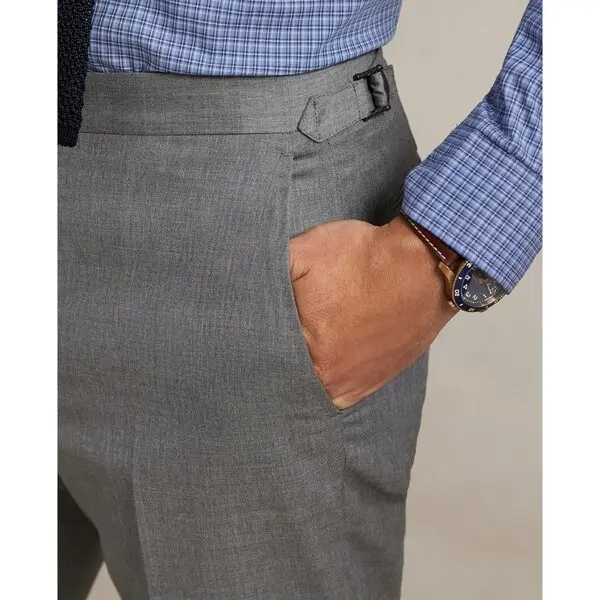 Ralph Lauren Wool Twill Flat-front Trousers