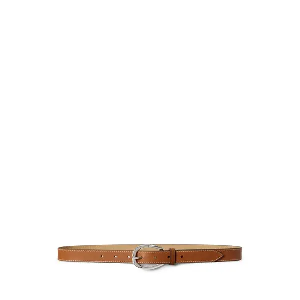 Ralph Lauren Stirrup Buckle Leather Belt - Cuoio