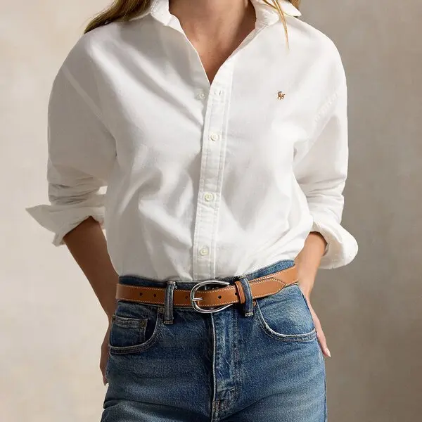 Ralph Lauren Stirrup Buckle Leather Belt - Cuoio