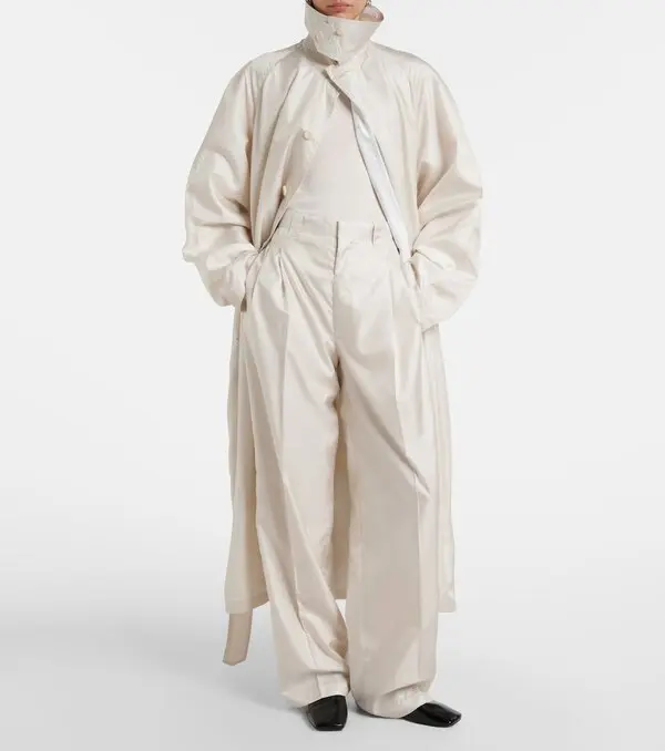 Phoebe Philo Twill Wide-leg Pleated Pants