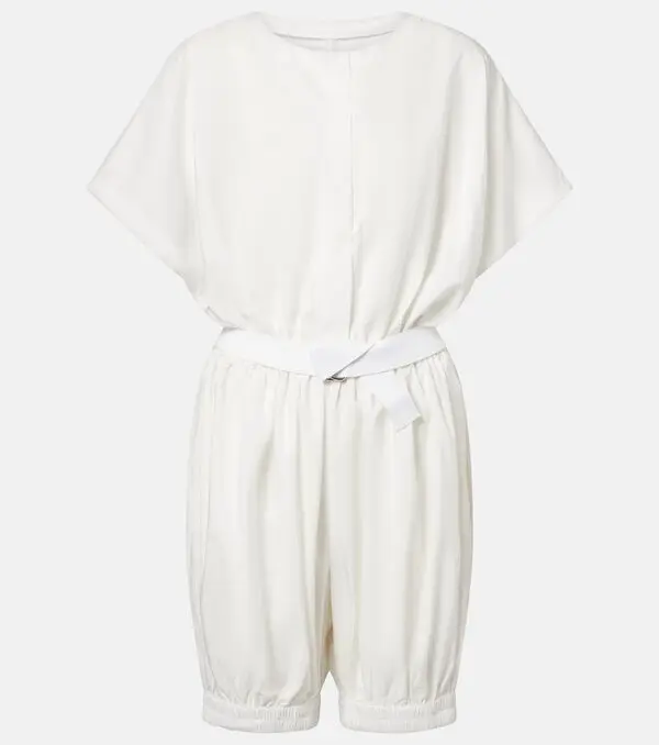 Norma Kamali Belted Romper - White