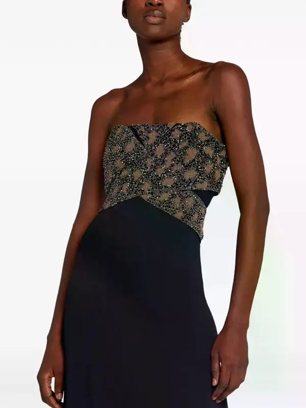 Roberto Cavalli Embellished Strapless Gown