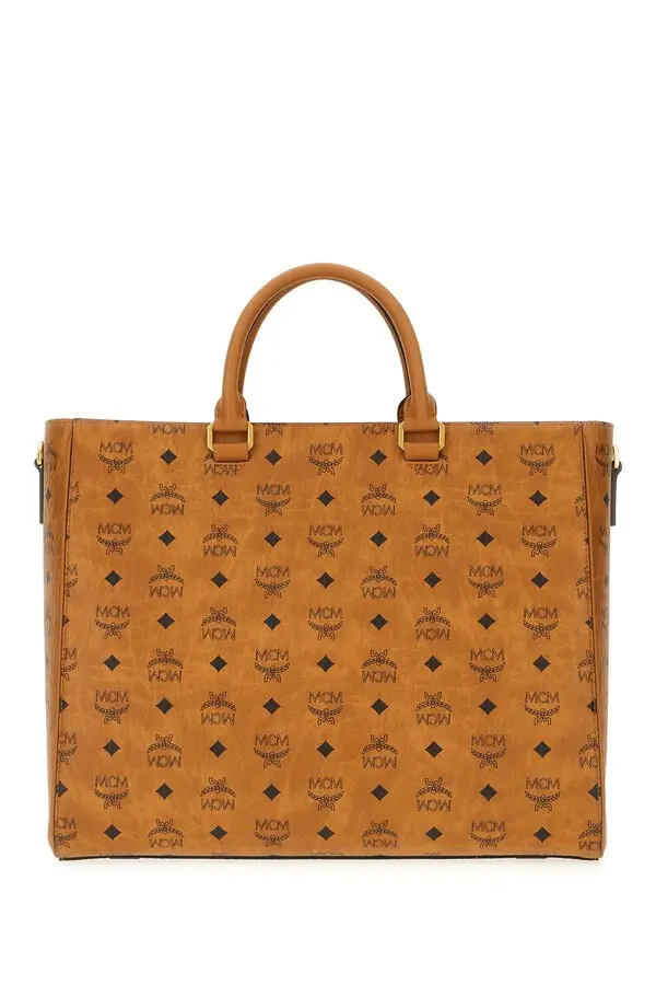 Mcm Monogram Leather Tote Bag
