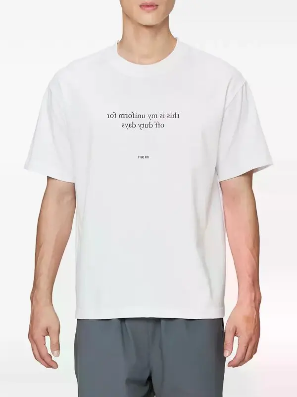 OFF DUTY Slogan-print T-shirt