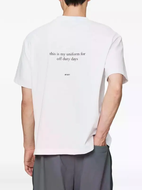 OFF DUTY Slogan-print T-shirt