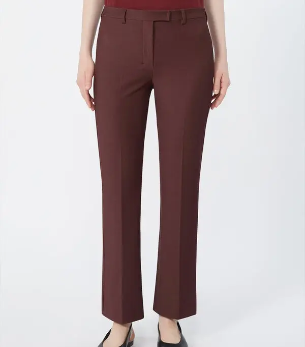 Max Mara Cotton-blend Flared Trousers