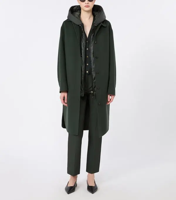 Max Mara Cotton-blend Flared Trousers - Green