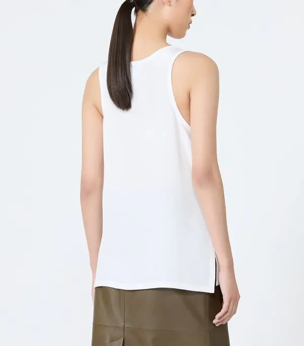 Max Mara Silk Embroidered Tank Top