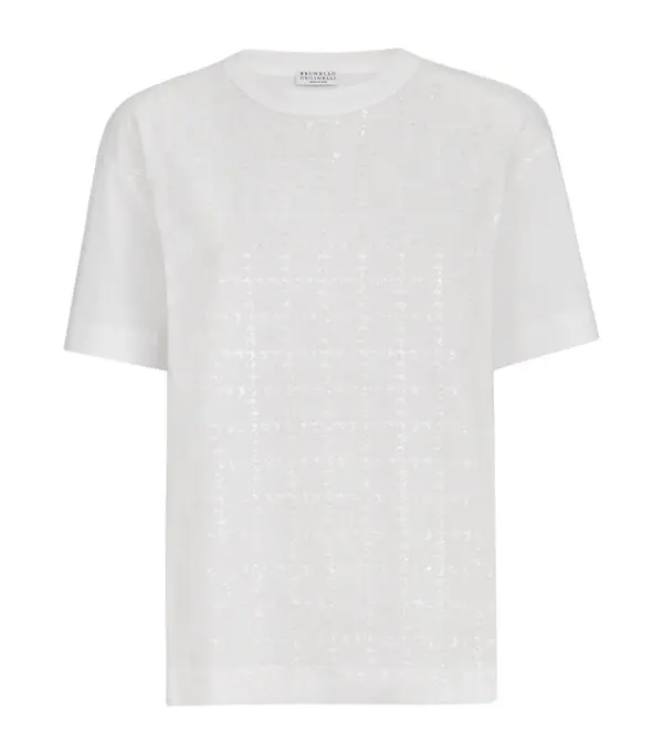 Brunello Cucinelli Cotton Embroidered T-shirt