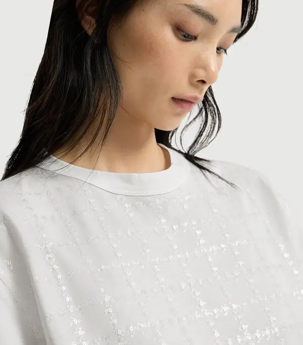 Brunello Cucinelli Cotton Embroidered T-shirt