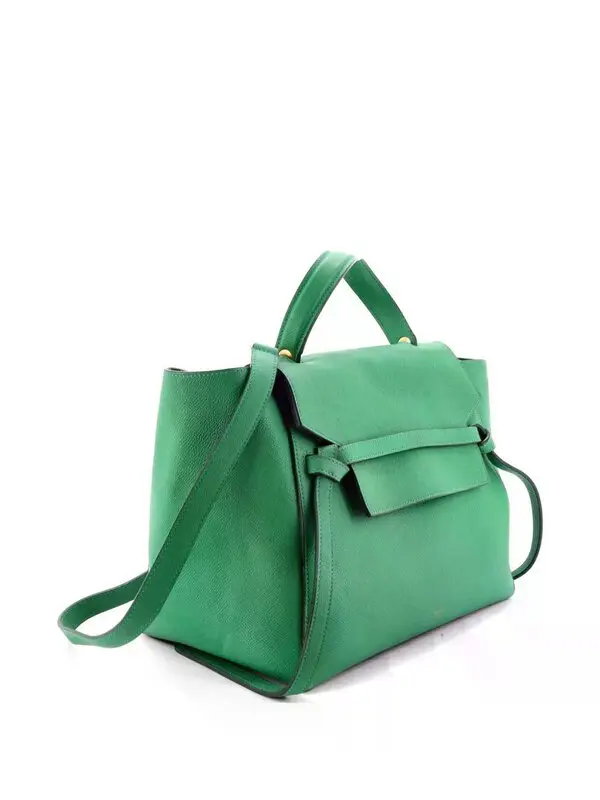 Celine Textured Leather Mini Belt Bag - Green