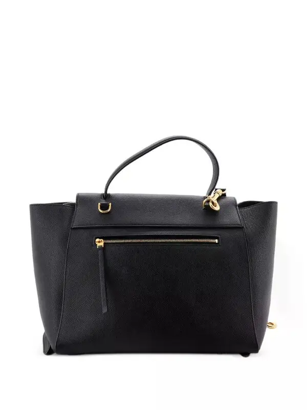 Celine Textured Leather Mini Shoulder Bag - Black