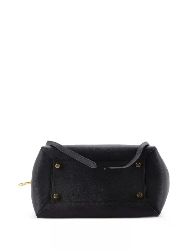 Celine Textured Leather Mini Shoulder Bag - Black
