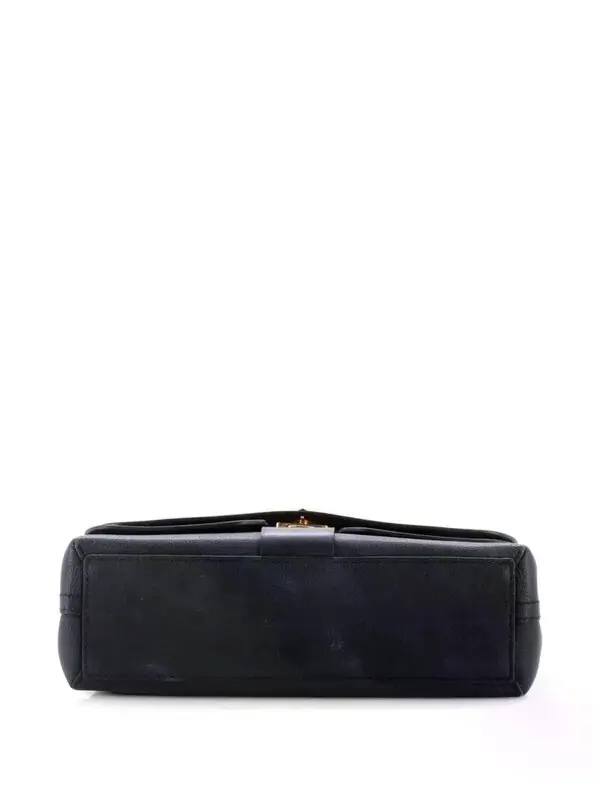 LOUIS VUITTON Monogram Leather Chain Shoulder Bag - Black