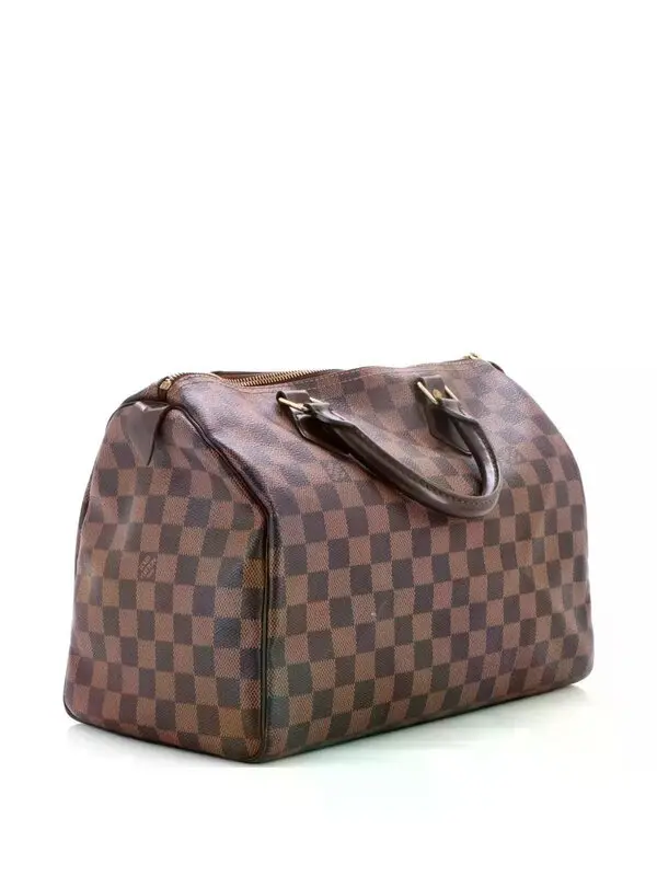 LOUIS VUITTON Speedy Handbag Damier 30 Satchel - Brown