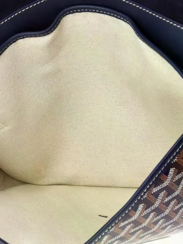 Goyard Coursier Messenger Bag In Coated Canvas And Leather - Blue