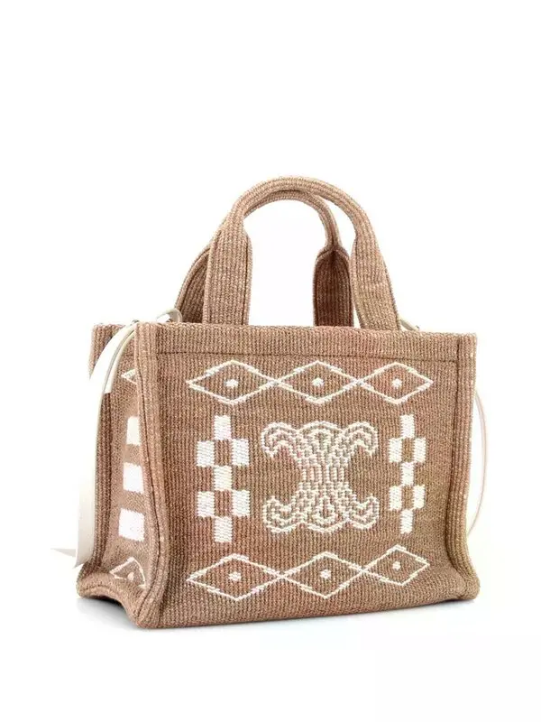 Celine Cabas Thais Printed Canvas Small Tote Bag - Brown