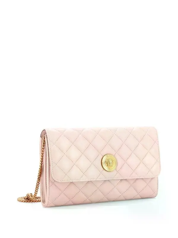 Versace Icon Wallet On Chain Quilted Leather Crossbody Bag