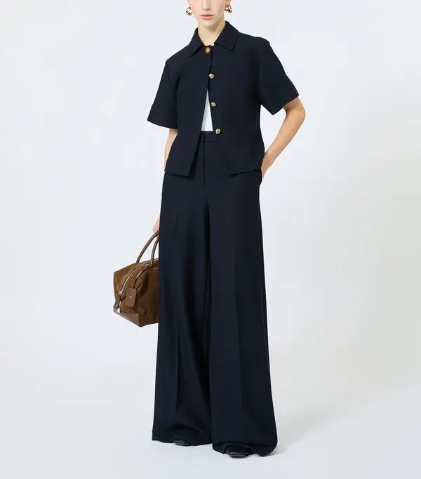 Max Mara Short Sleeve Cotton Jacket - Navy