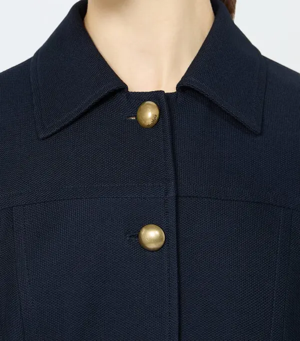 Max Mara Short Sleeve Cotton Jacket - Navy